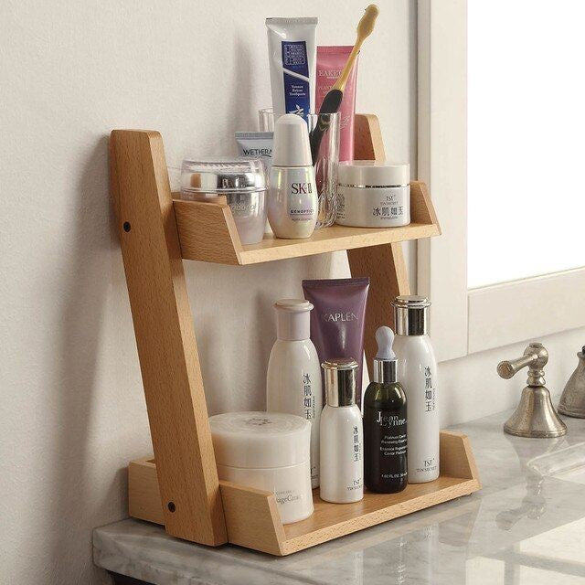 Wooden Storage Shelves Cosmetics Stand – Choudhrywoodstore